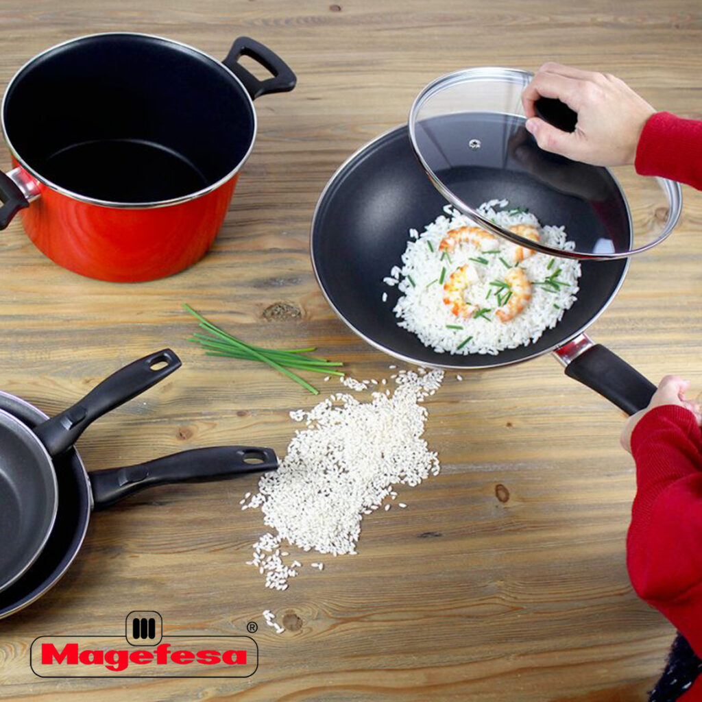 Batería de cocina Magefesa Coral, 7 piezas - Menajeando.cl